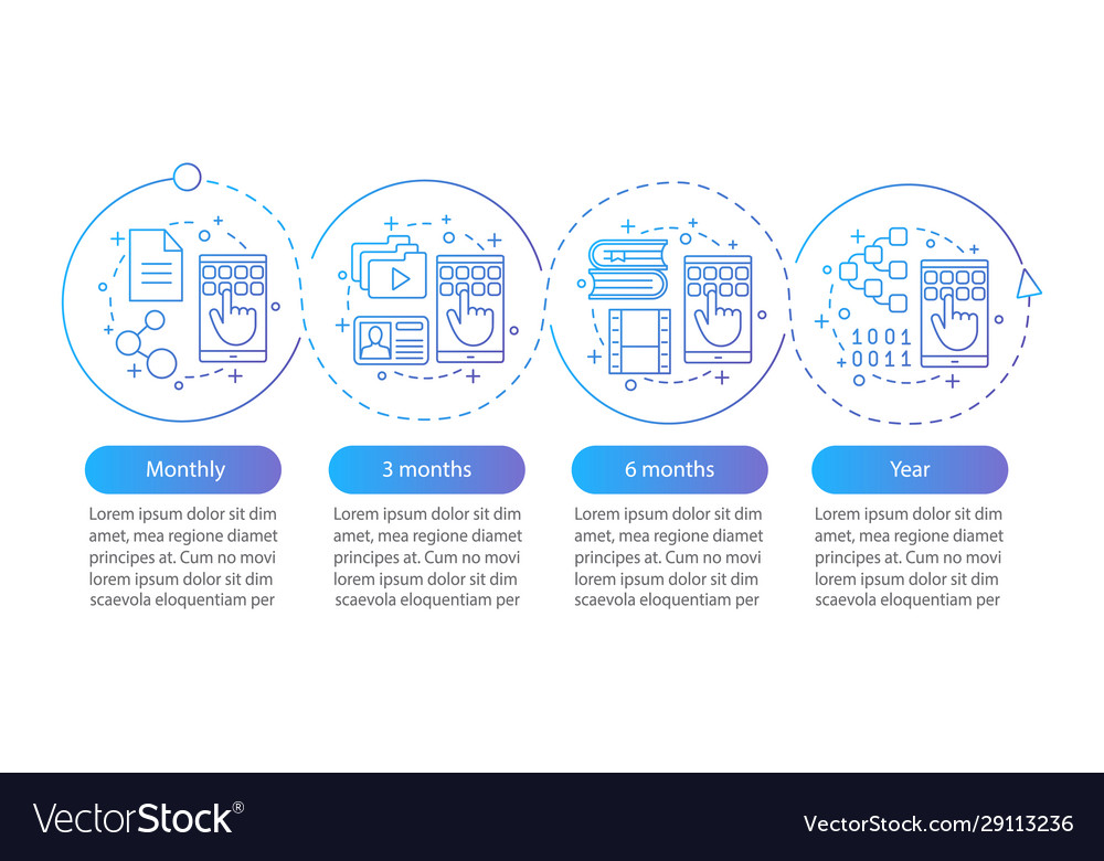 Digital services subscription infographic template