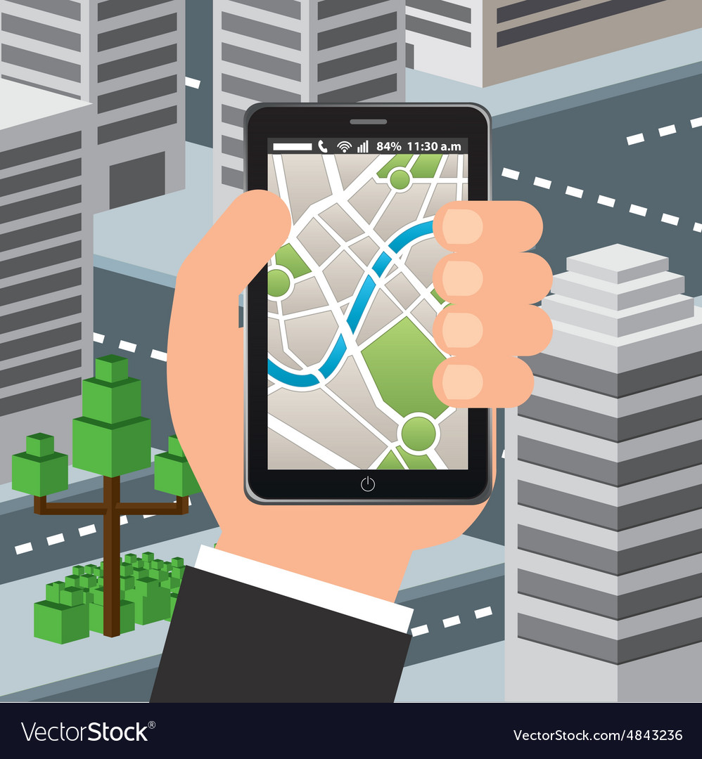 Gps concept Royalty Free Vector Image - VectorStock