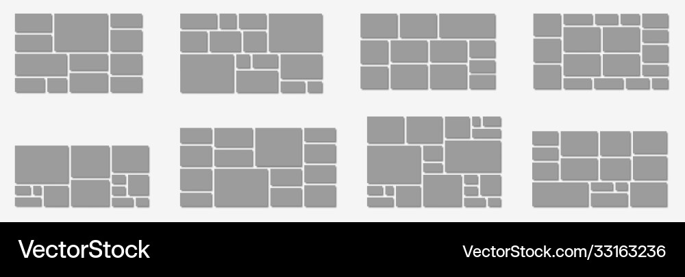 Horizontal photo collage layout frames photo Vector Image