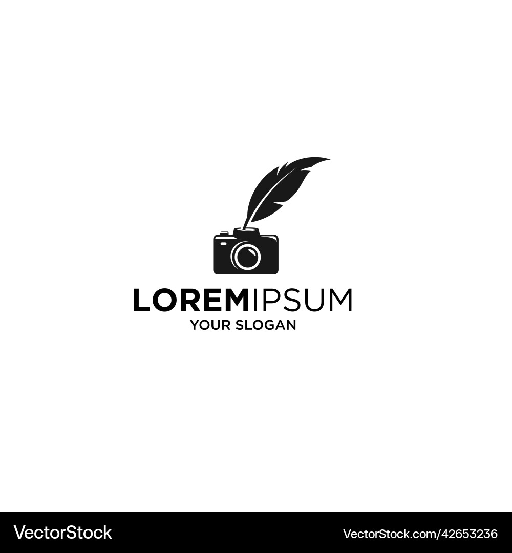 Photography history silhouette logo designs Vector Image