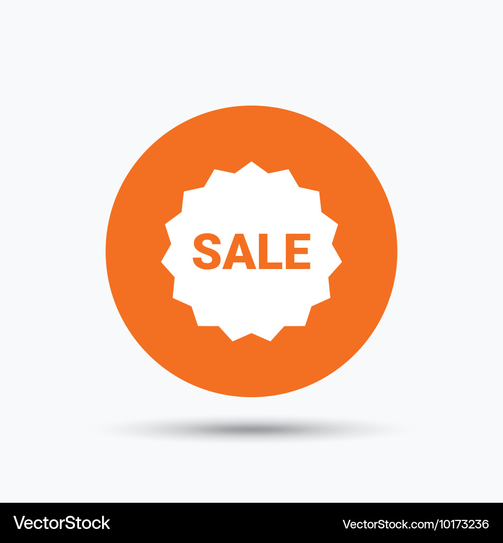 Sale icon special offer star sign Royalty Free Vector Image