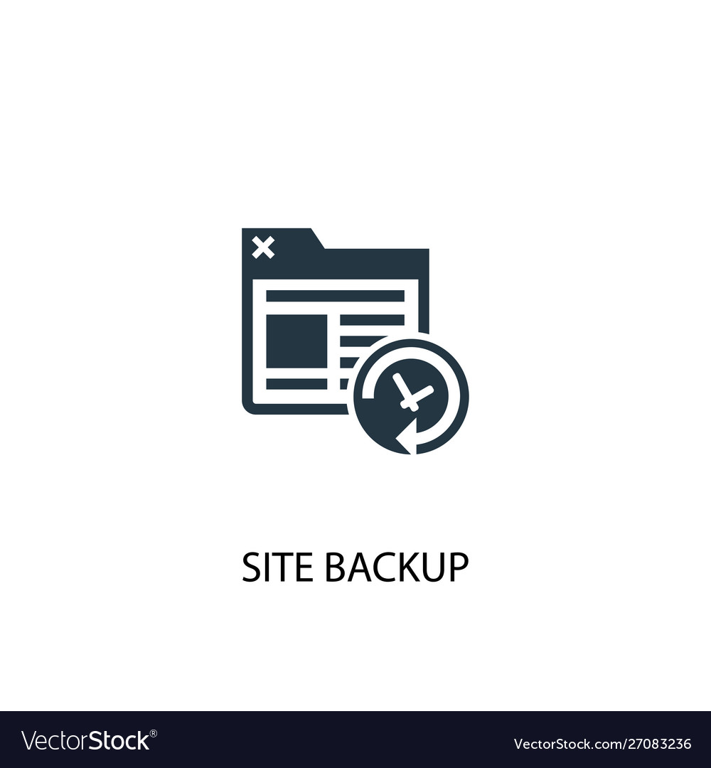 Site backup icon simple element Royalty Free Vector Image