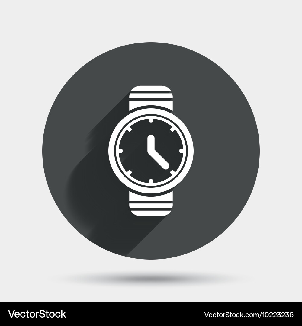 Wrist watch sign icon mechanical clock symbol Vector Image