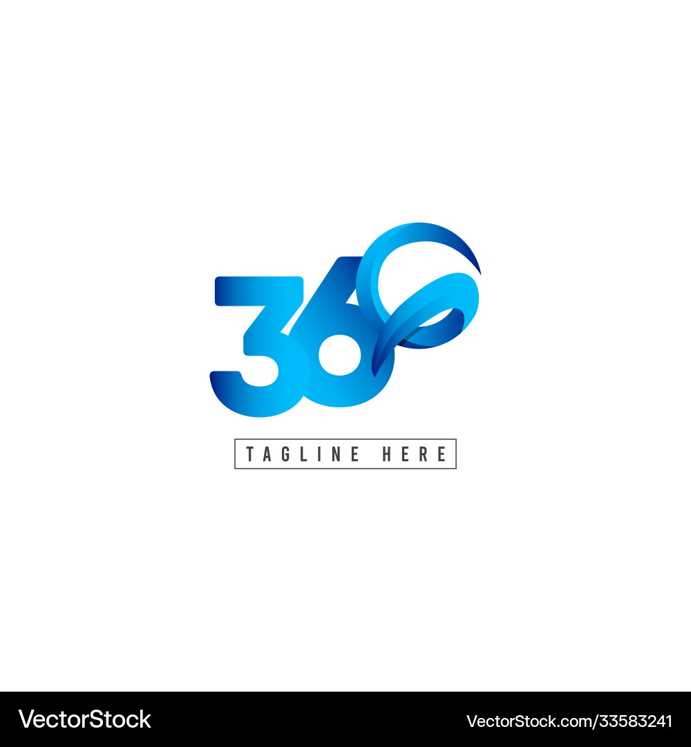 360 logo template design Royalty Free Vector Image