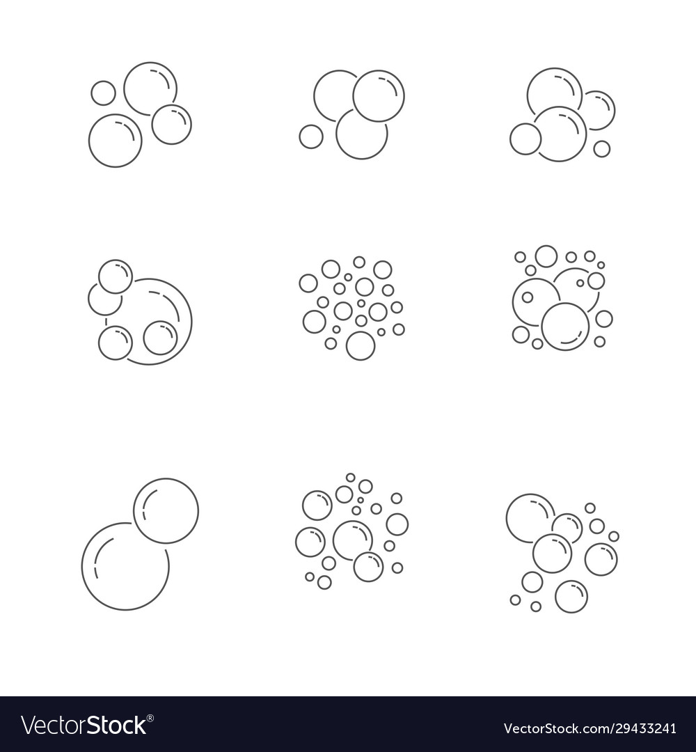Bubble icons collection set Royalty Free Vector Image