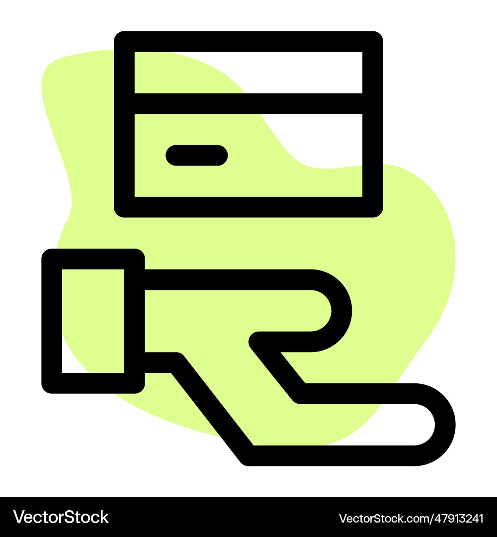 Buyer makes a cashless payment Royalty Free Vector Image