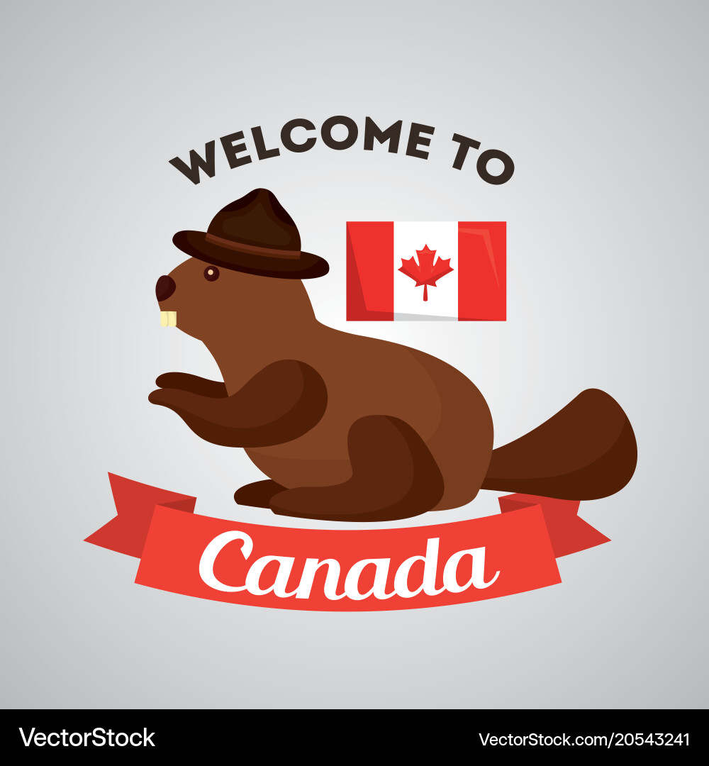 Canada country symbols Royalty Free Vector Image