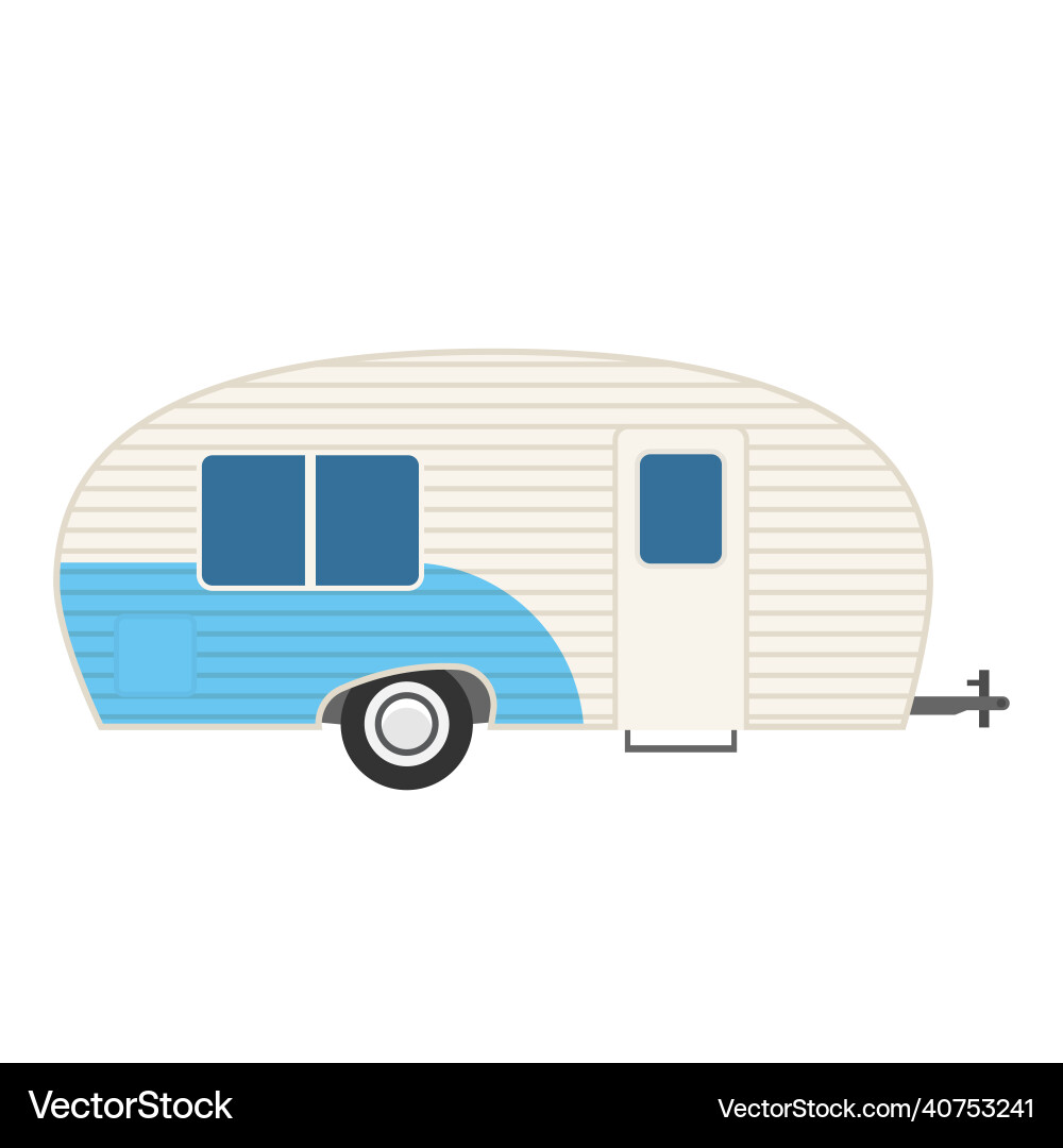 Caravan modern camper trailer towed trailer Vector Image