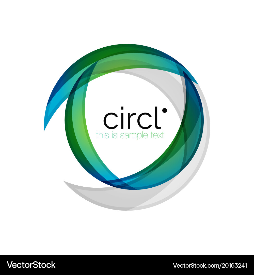 Clean professional colorful circle business icon Vector Image