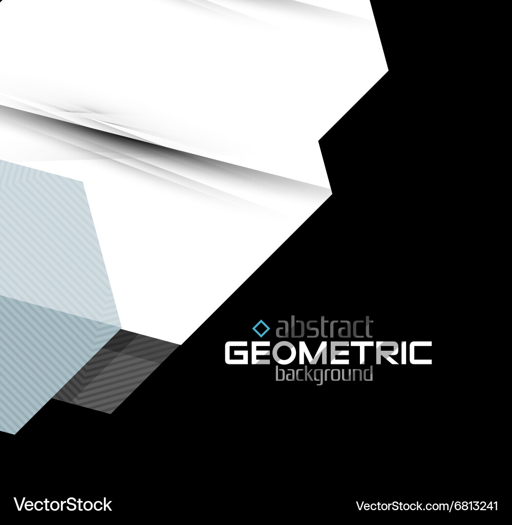 Color geometric shapes on black background Vector Image
