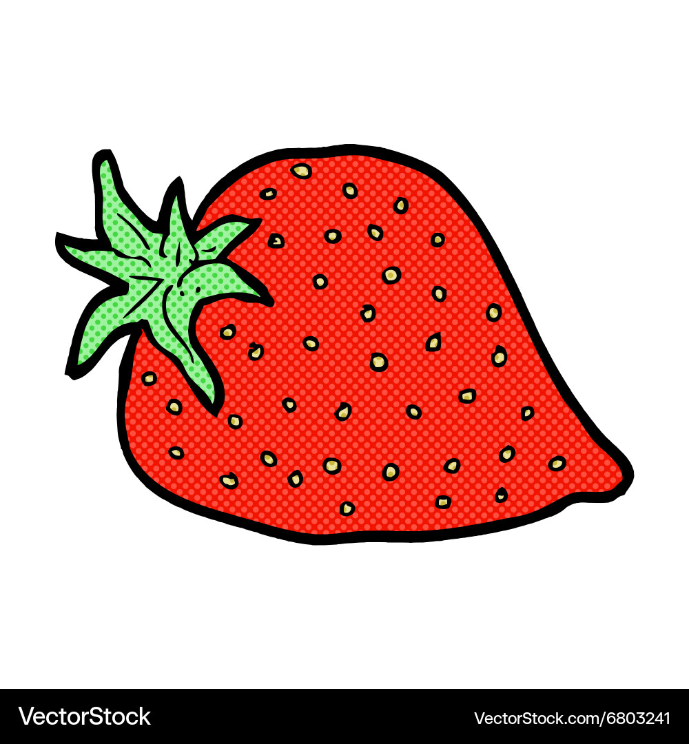Comic cartoon strawberry Royalty Free Vector Image