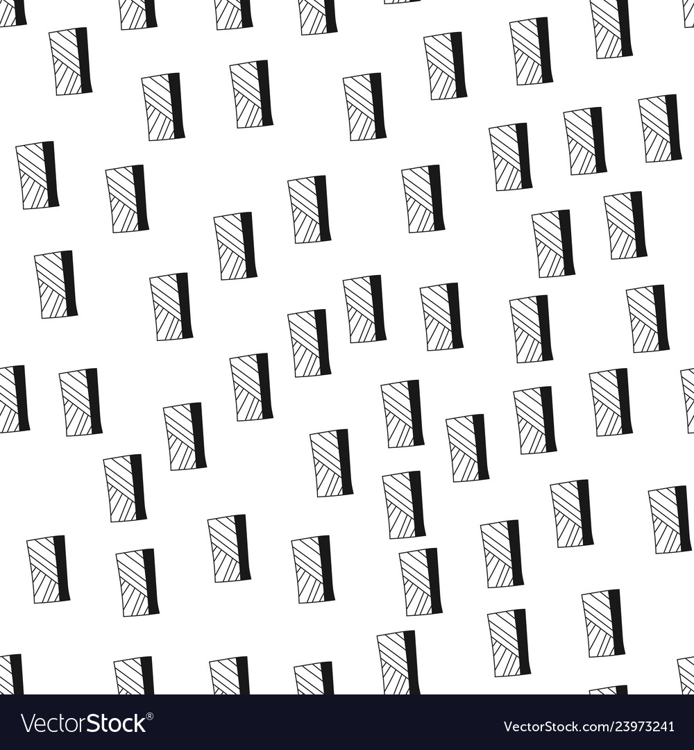 Doodle seamless pattern abstract geometric Vector Image