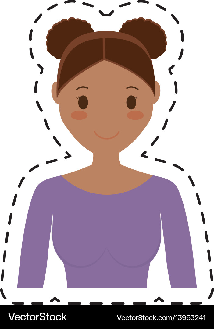 Girl cartoon icon Royalty Free Vector Image - VectorStock