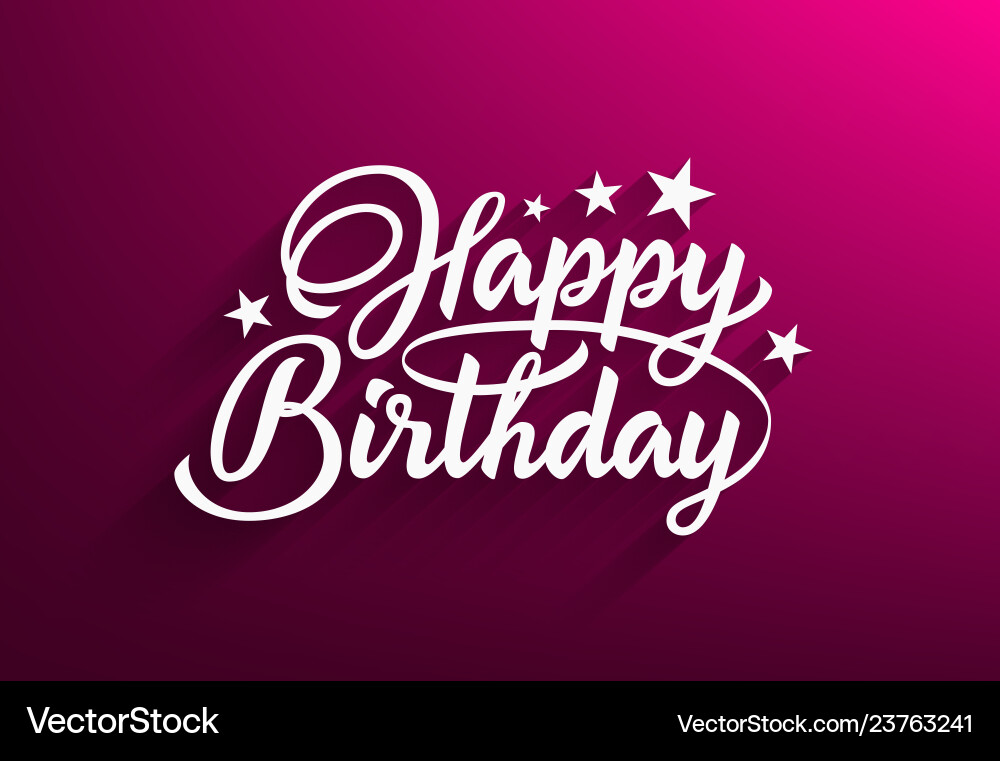 Inscription happy birthday Royalty Free Vector Image