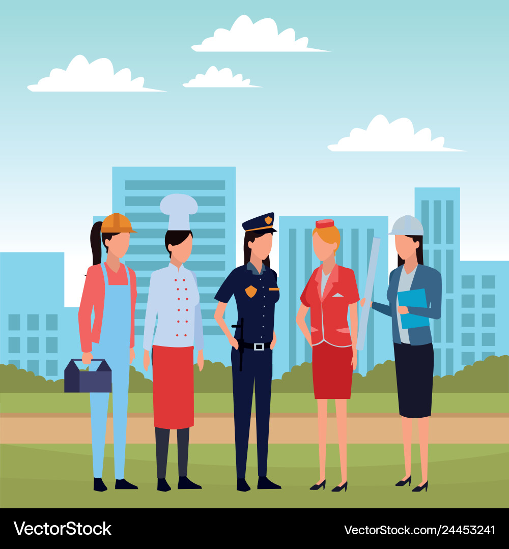 Jobs and professions avatar Royalty Free Vector Image