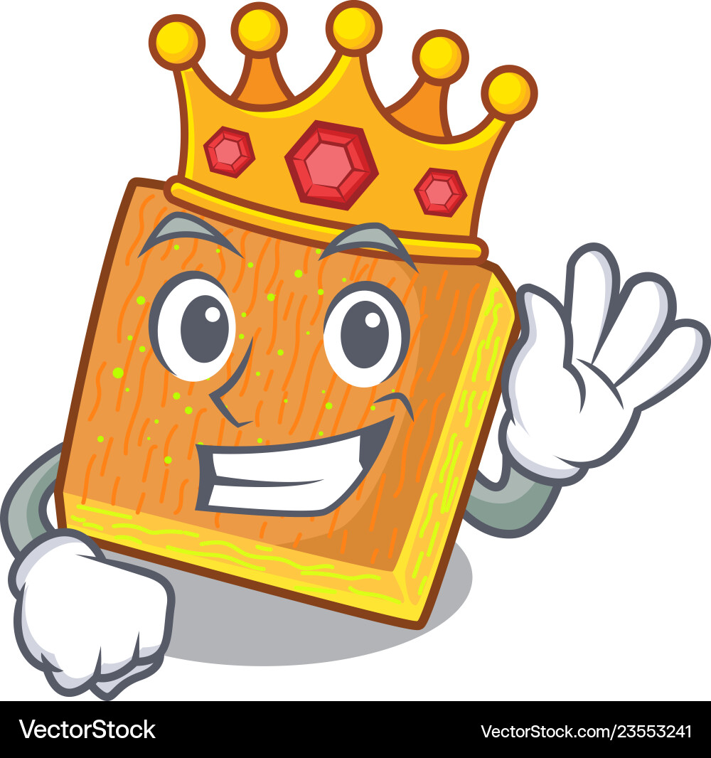 King kunafa was isolated from the mascot Vector Image