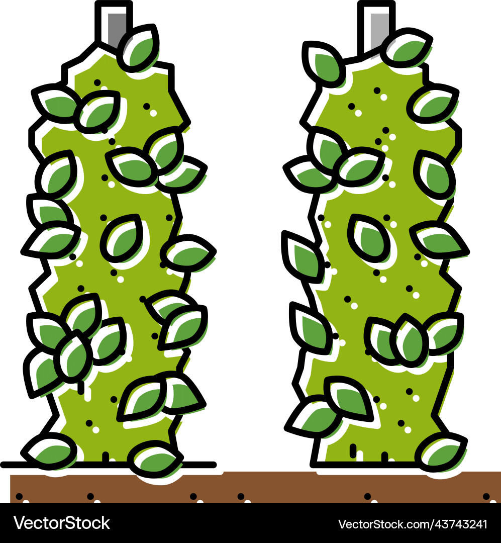 Plant growing pepper color icon Royalty Free Vector Image