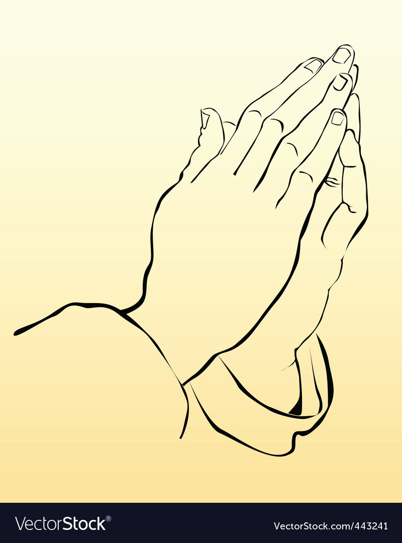 Praying hands Royalty Free Vector Image - VectorStock