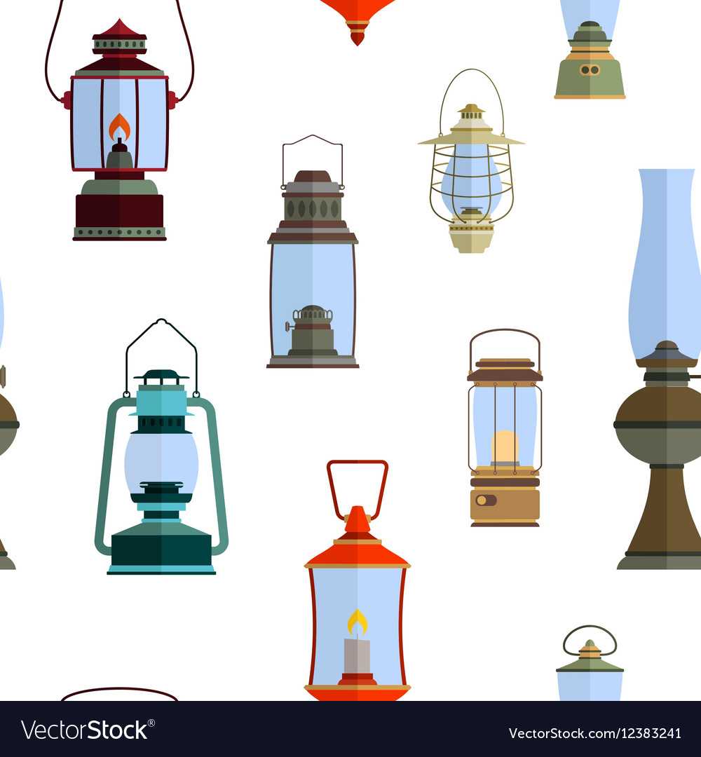 Seamless pattern with lanterns Royalty Free Vector Image
