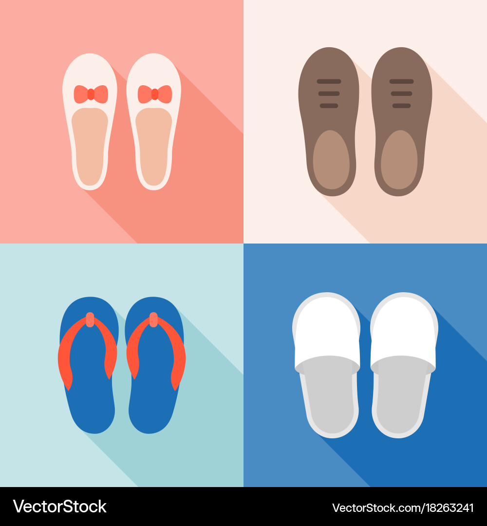Set of shoes icon Royalty Free Vector Image - VectorStock