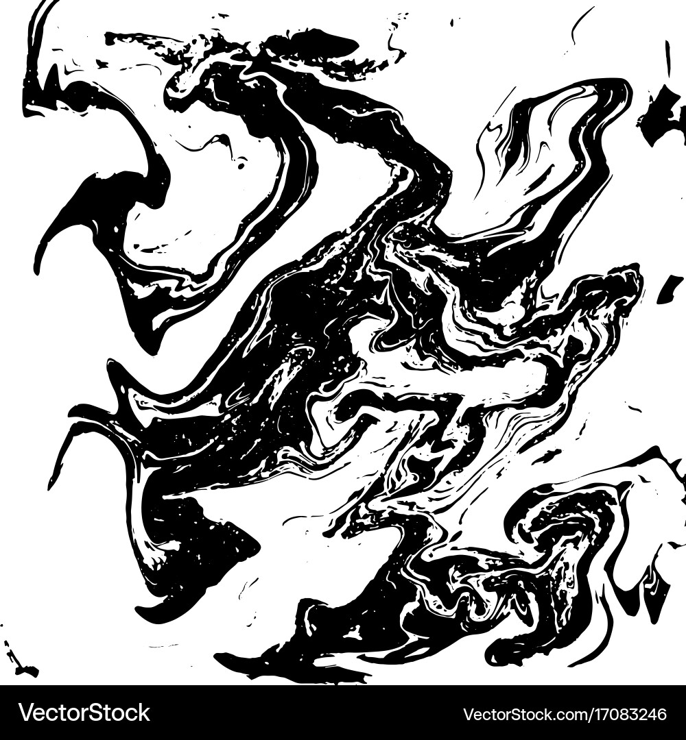 Black and white liquid texture watercolor hand Vector Image