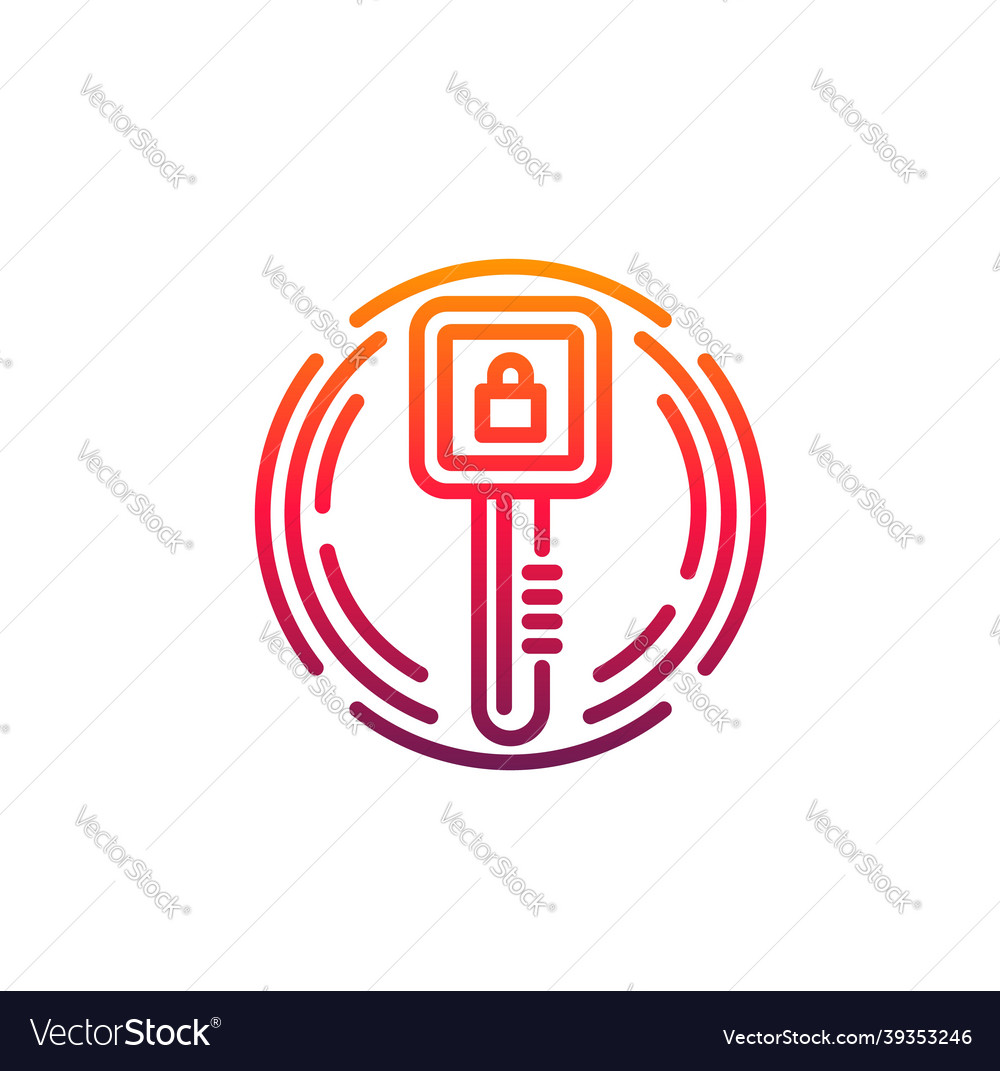 Cyber security icon digital access key padlock Vector Image