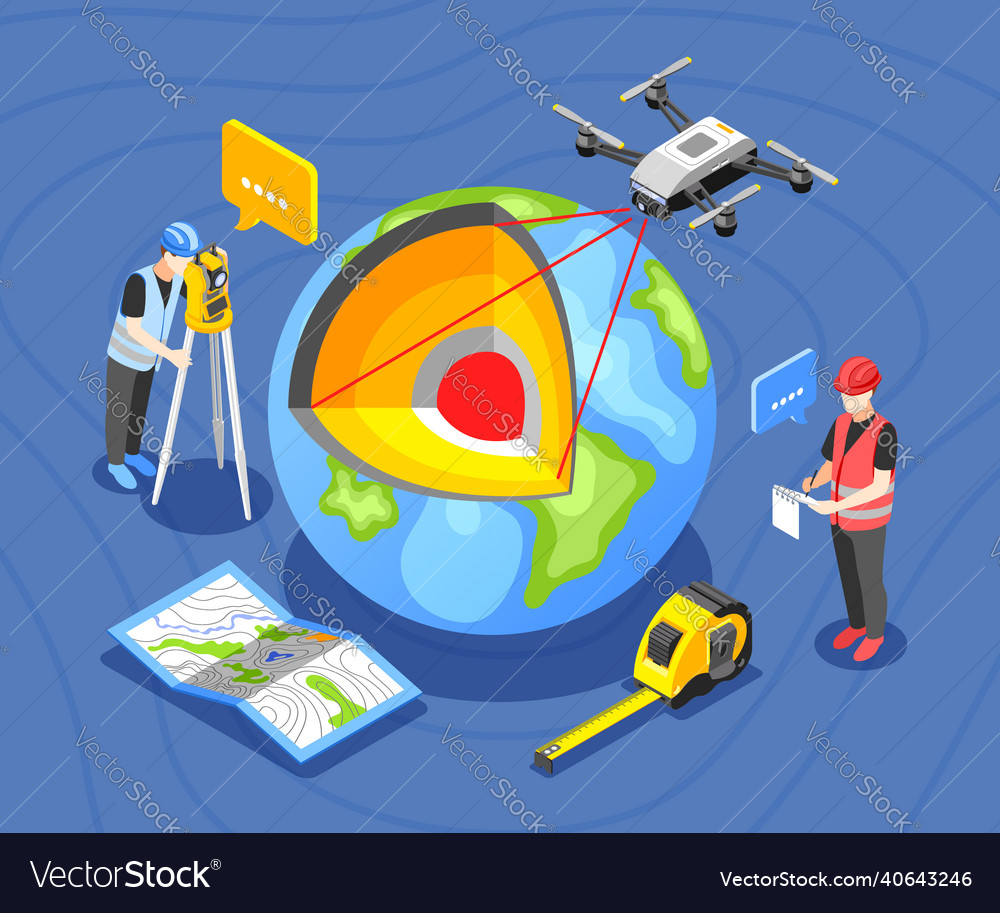 Earth core structure composition Royalty Free Vector Image