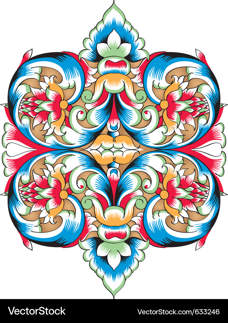 Fragment of drawing orthodoxy pattern russia Vector Image