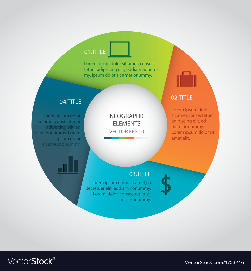 Infographics circle Royalty Free Vector Image - VectorStock