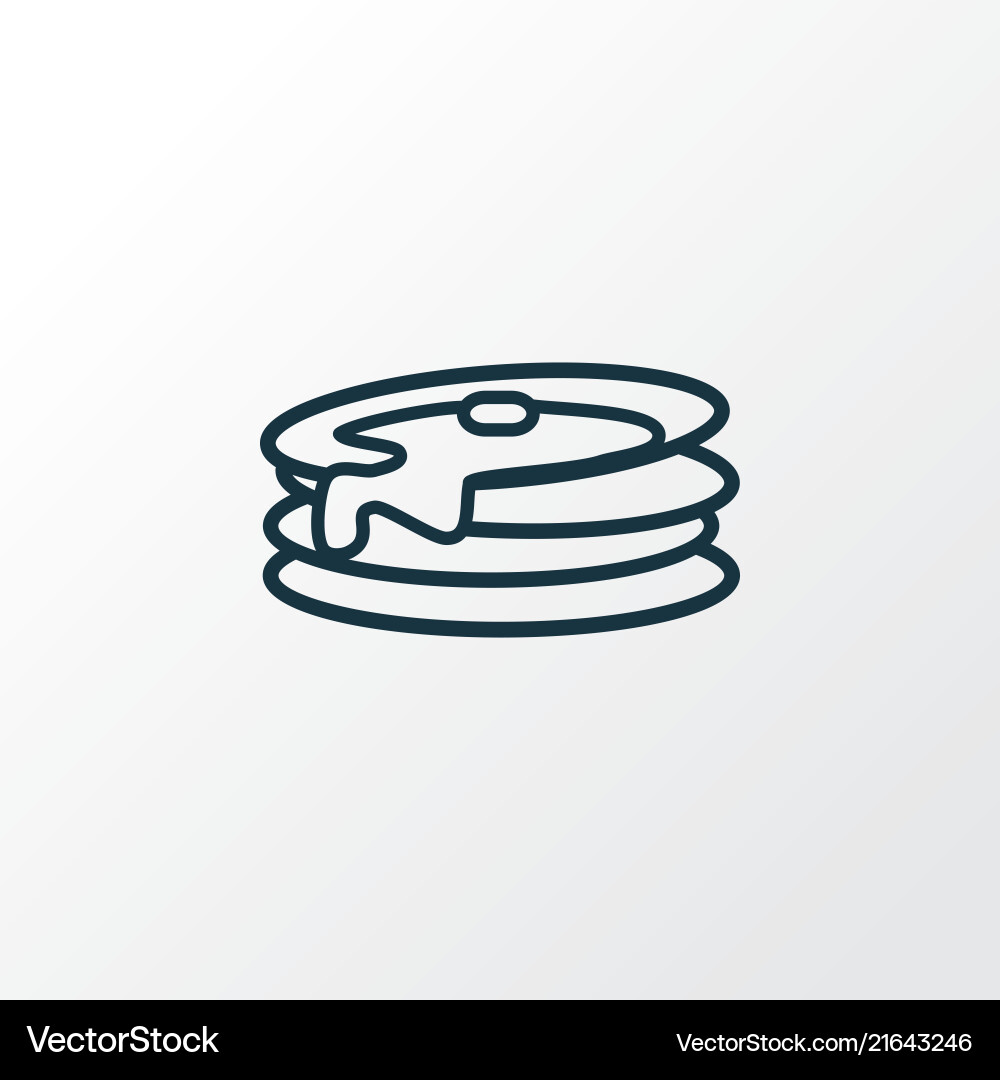 Pancake icon line symbol premium quality isolated Vector Image