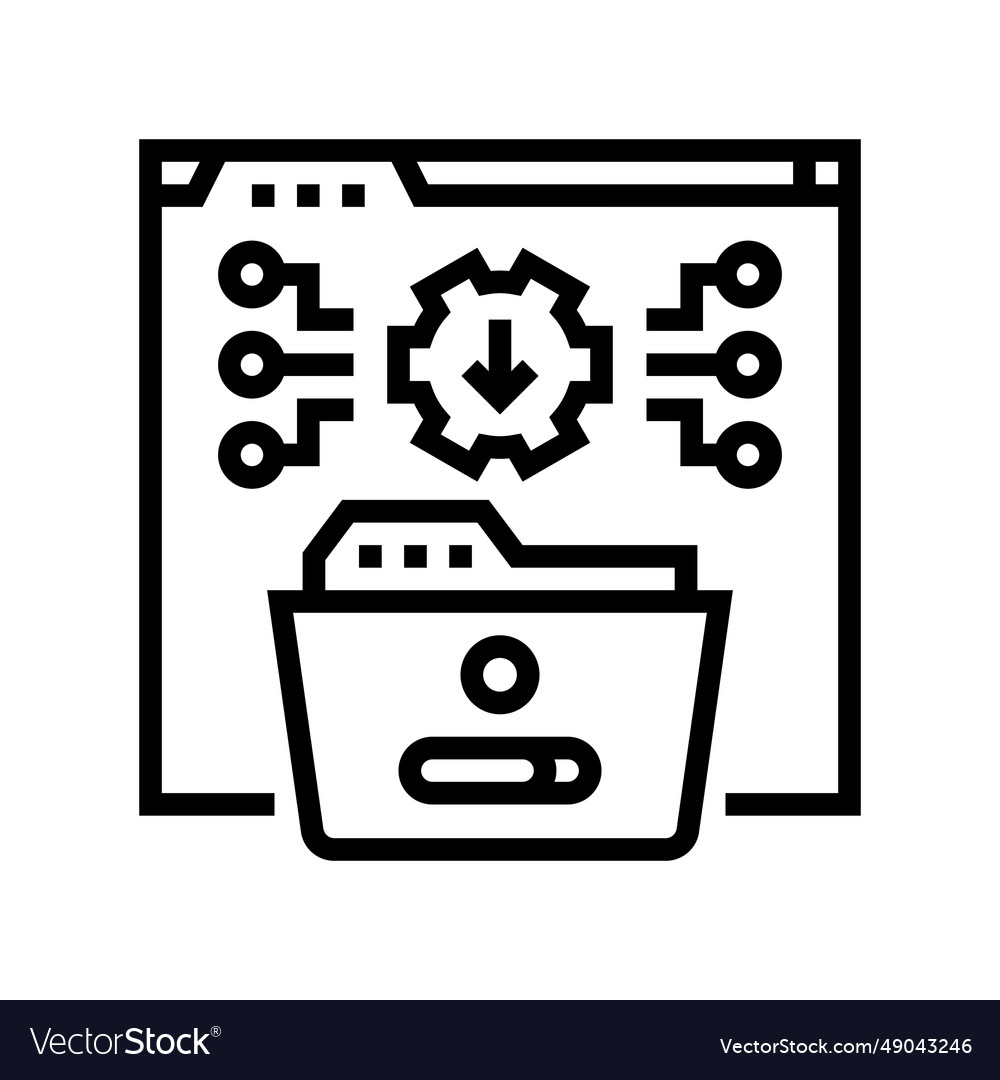 System integration analyst line icon Royalty Free Vector System integration analyst line icon Royalty Free Vector