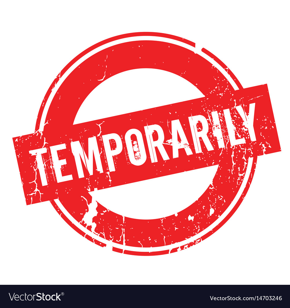 Temporarily rubber stamp Royalty Free Vector Image Temporarily rubber stamp Royalty Free Vector Image