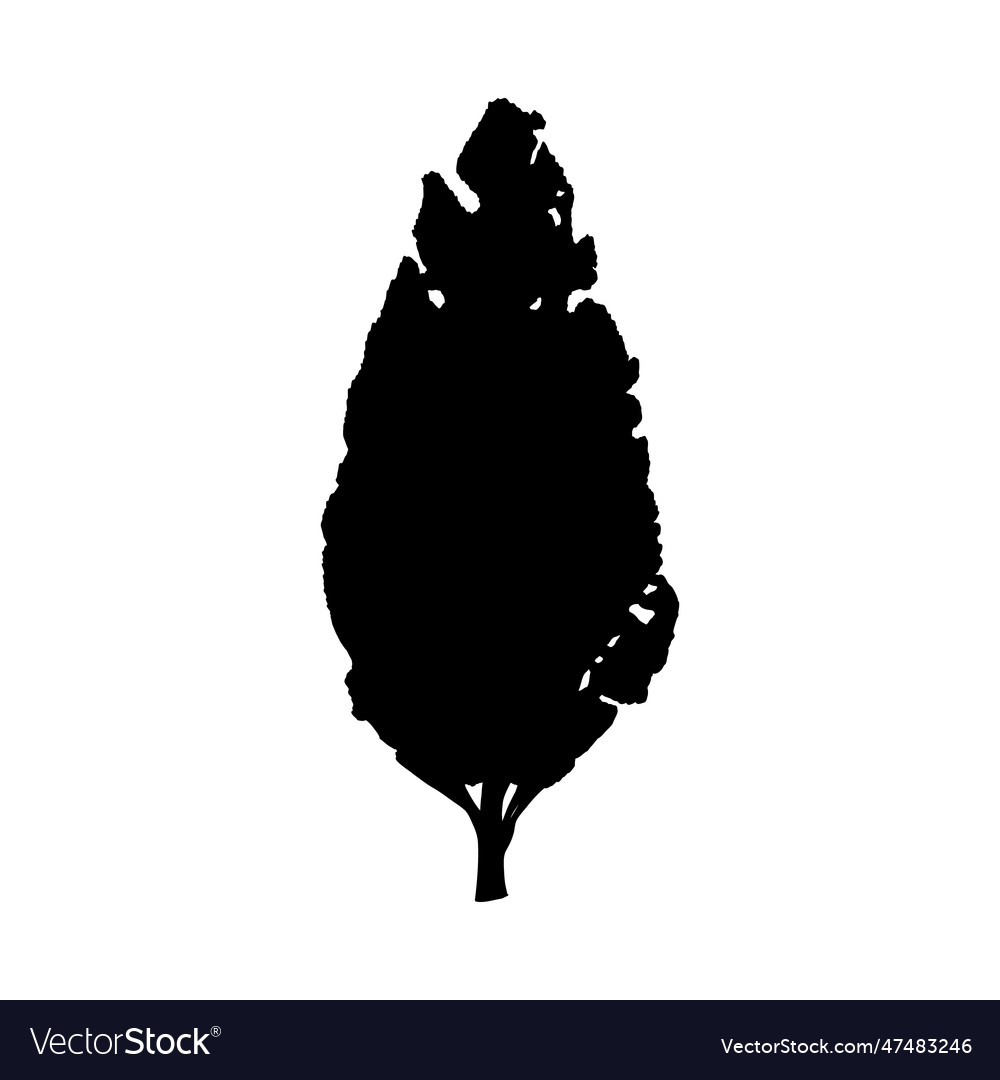 Tree silhouette icon Royalty Free Vector Image