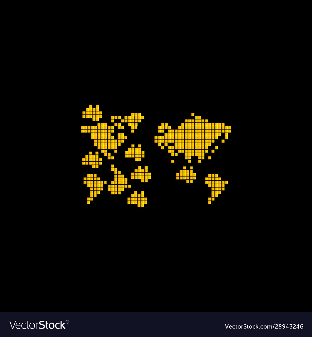 World pixel map design Royalty Free Vector Image