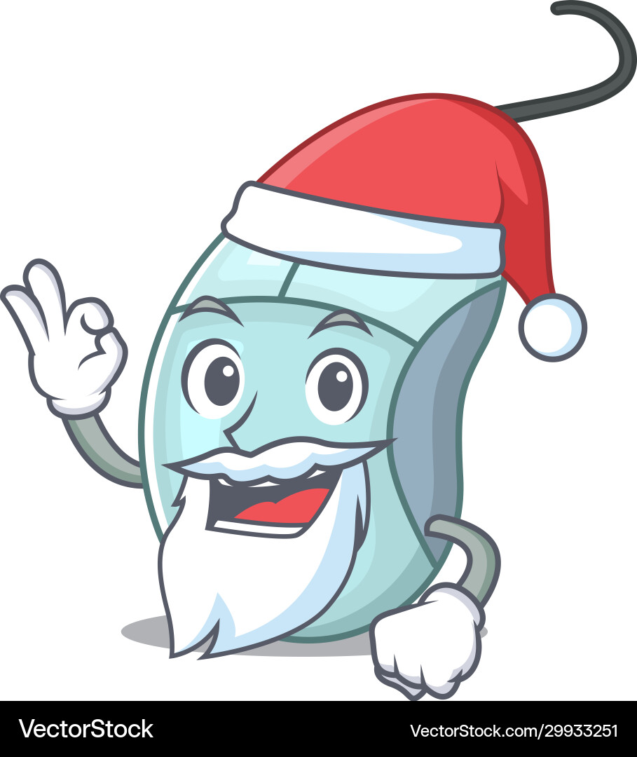 A picture santa computer mouse mascot picture Vector Image
