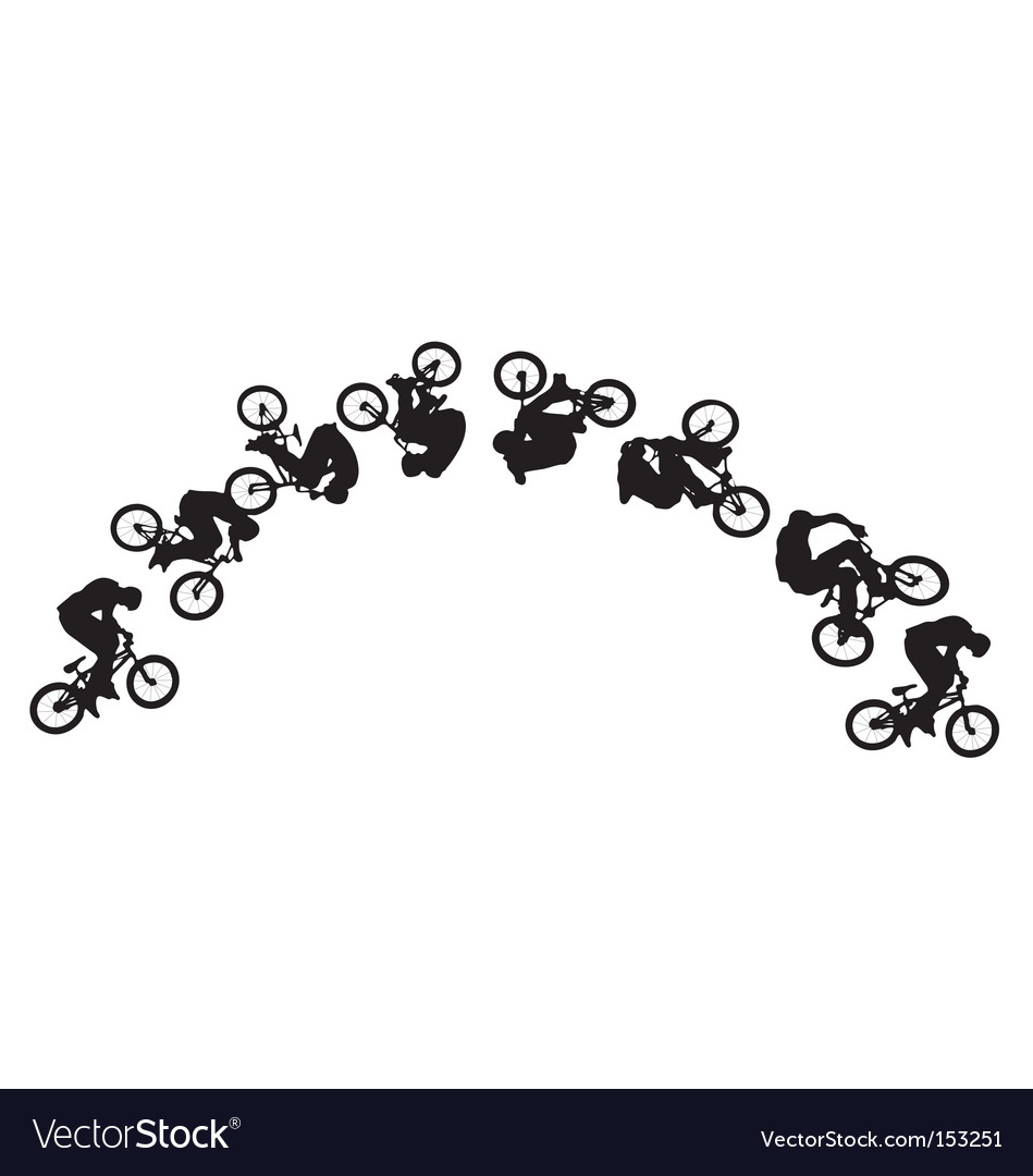 Bike sequence Royalty Free Vector Image - VectorStock