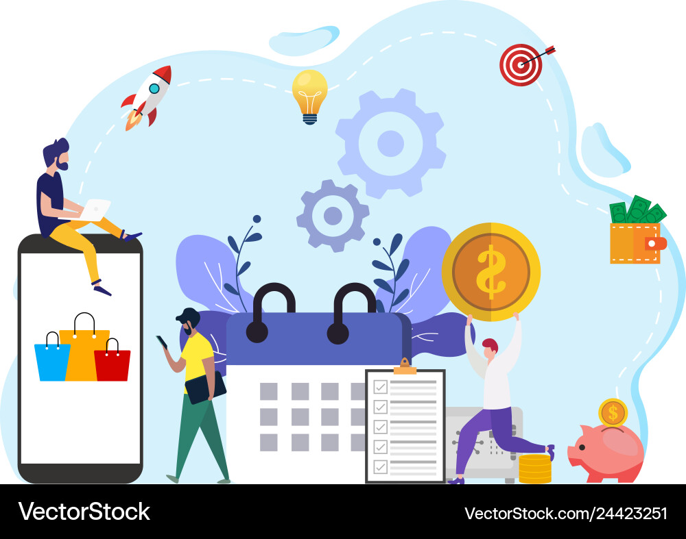 Concept of worker productivity Royalty Free Vector Image