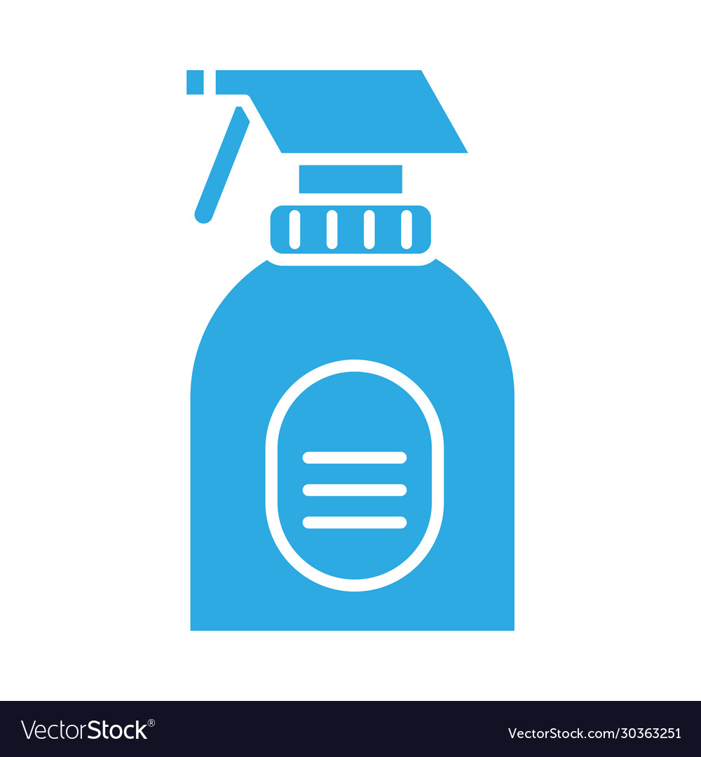 Disinfectant spray bottle product line style Vector Image Disinfectant spray bottle product line style Vector Image