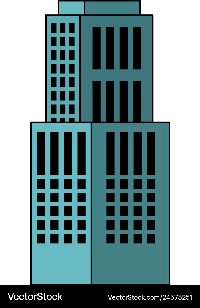 Exterior building isolated icon Royalty Free Vector Image