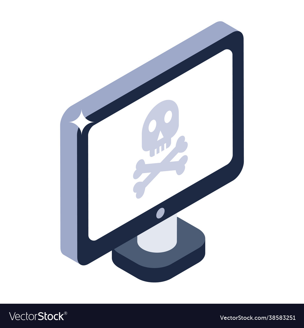 Hacked computer Royalty Free Vector Image - VectorStock