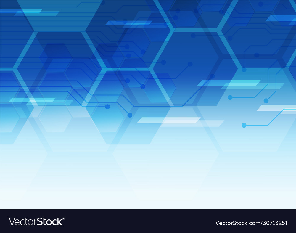Hexagon technology background Royalty Free Vector Image