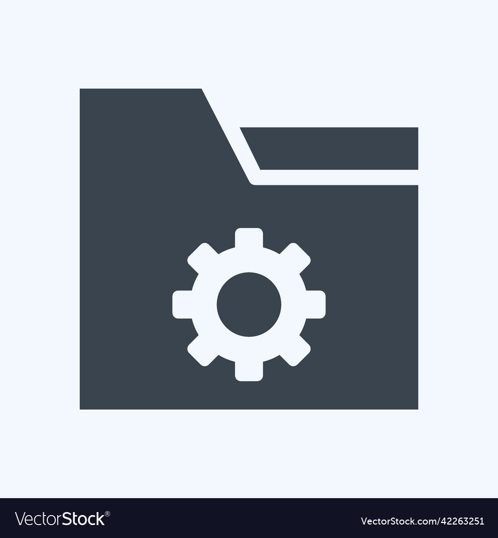 Icon folder settings suitable for user interface Vector Image