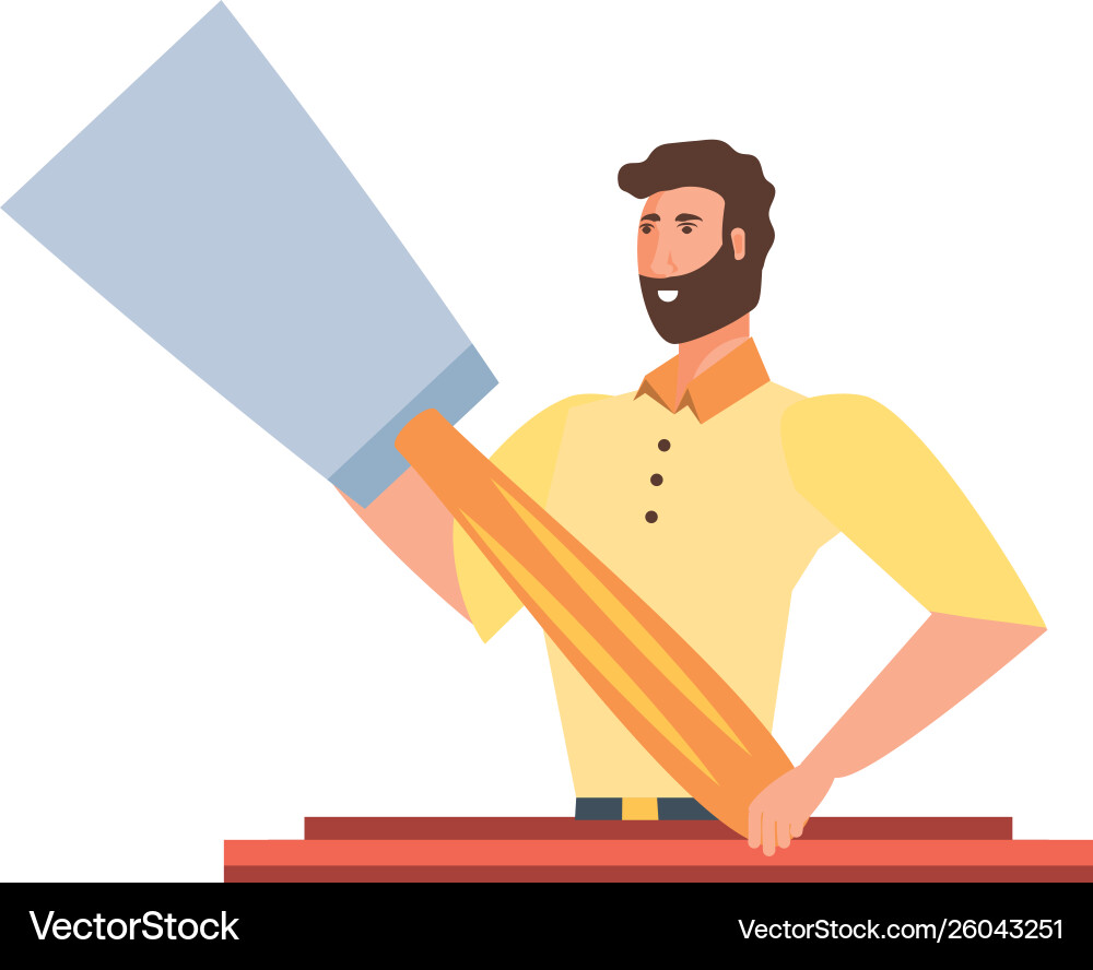 Isolated avatar man and trowel design Royalty Free Vector