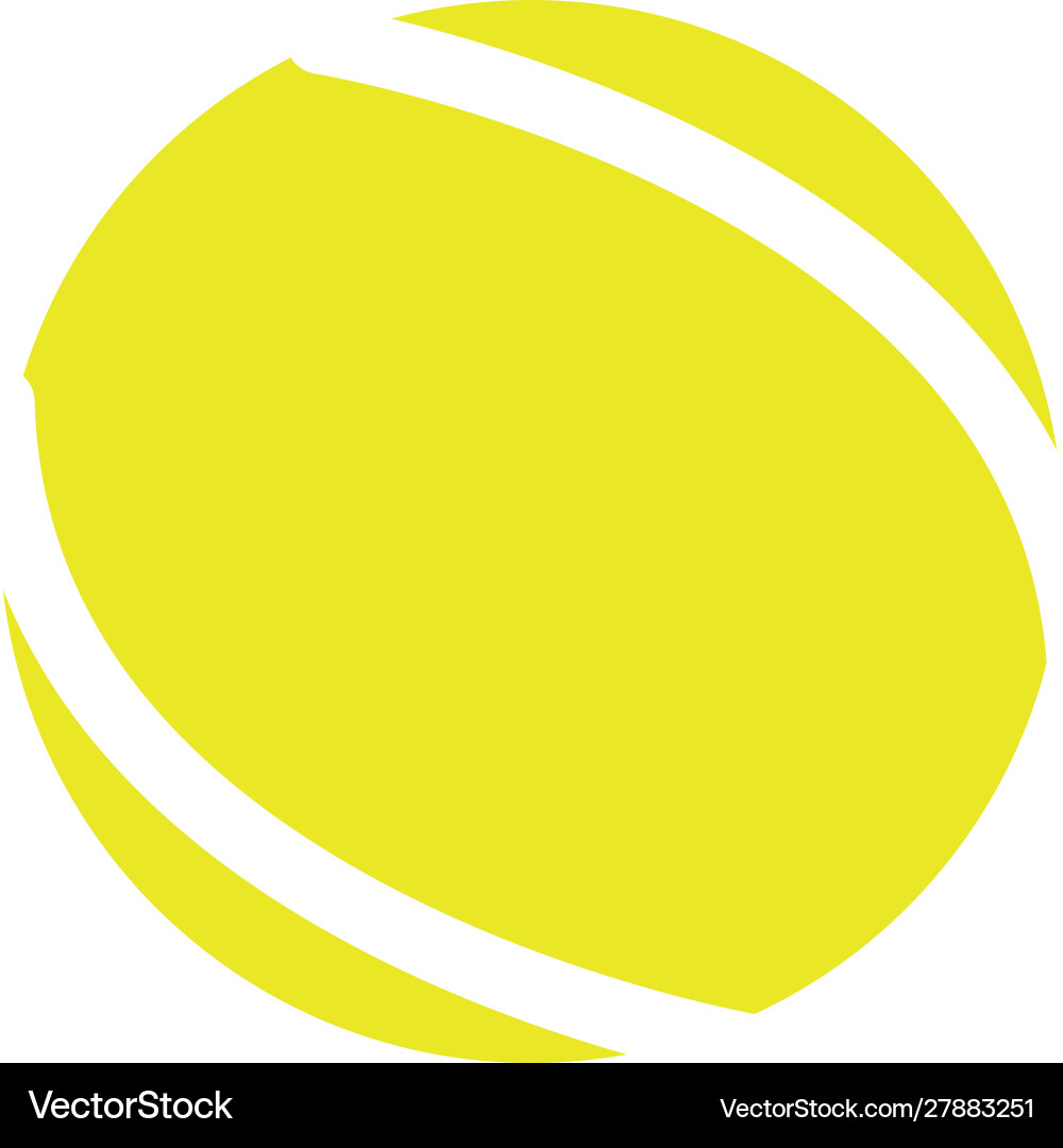 Isolated ball tennis flat design Royalty Free Vector Image