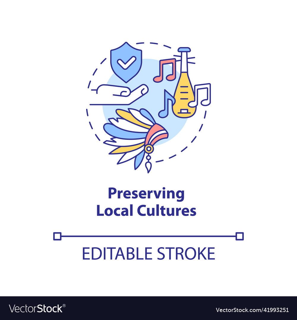 Preserving local cultures concept icon Royalty Free Vector Preserving local cultures concept icon Royalty Free Vector