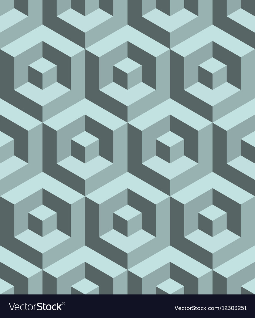 Seamless 3d pattern Royalty Free Vector Image - VectorStock