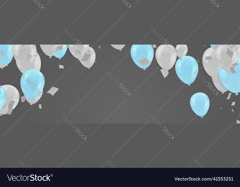 Set color balloons confetti concept design Vector Image