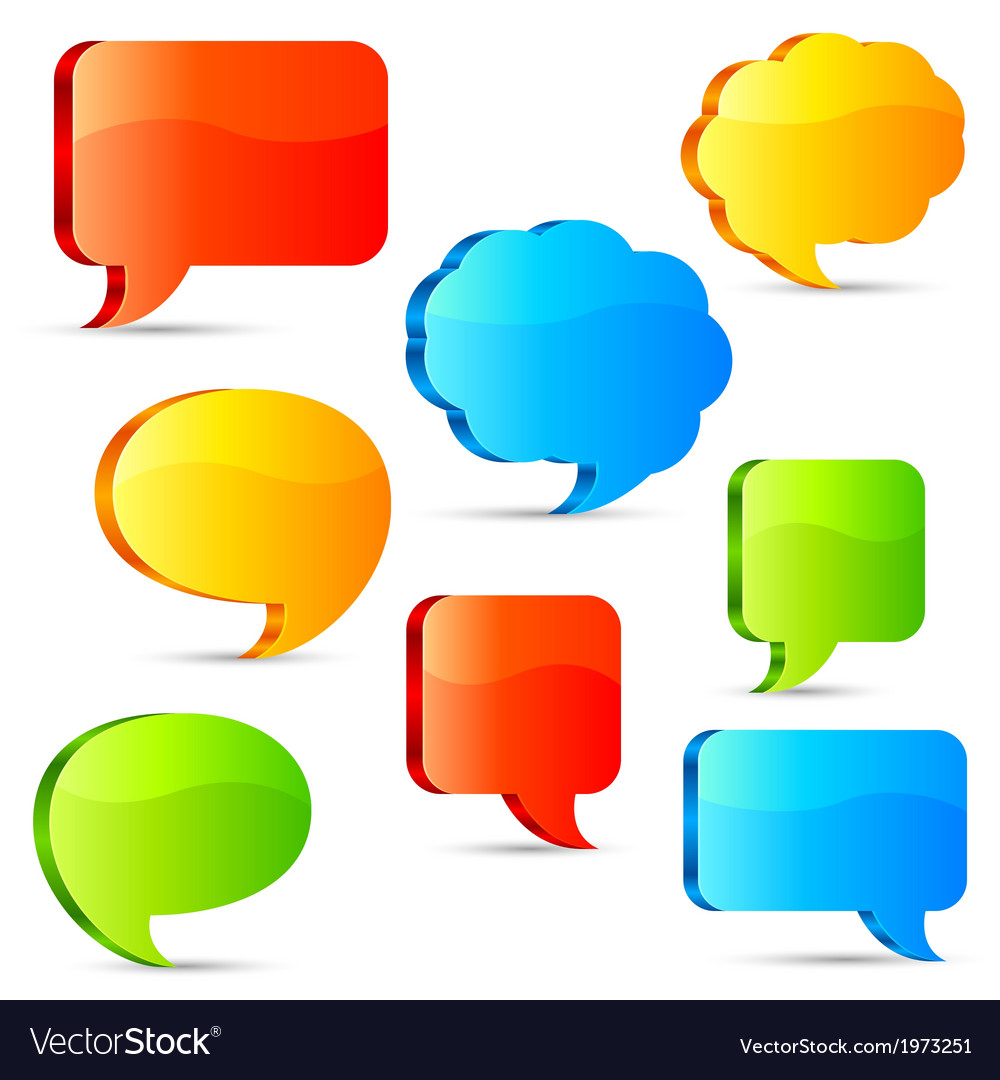Talk bubbles Royalty Free Vector Image - VectorStock