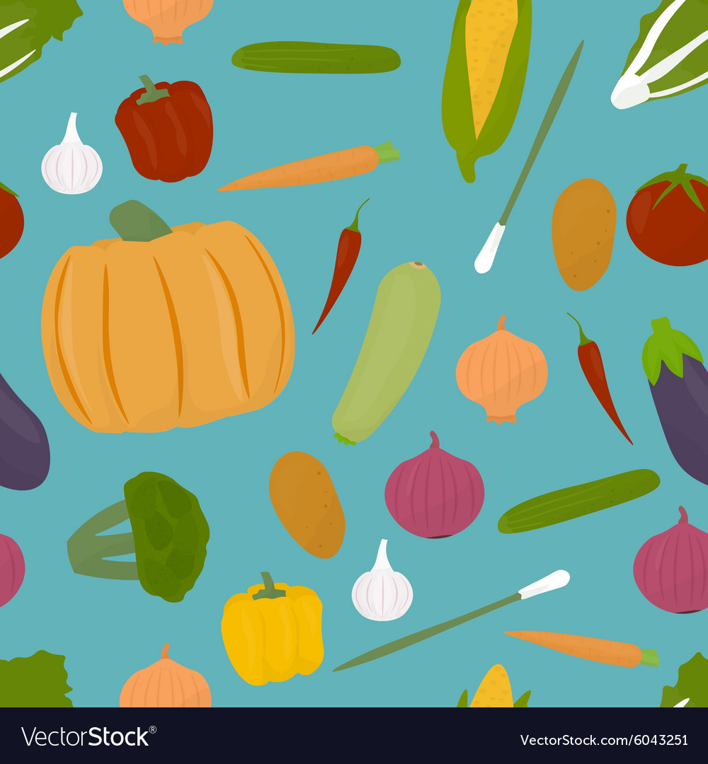 Vegetable pattern Royalty Free Vector Image - VectorStock