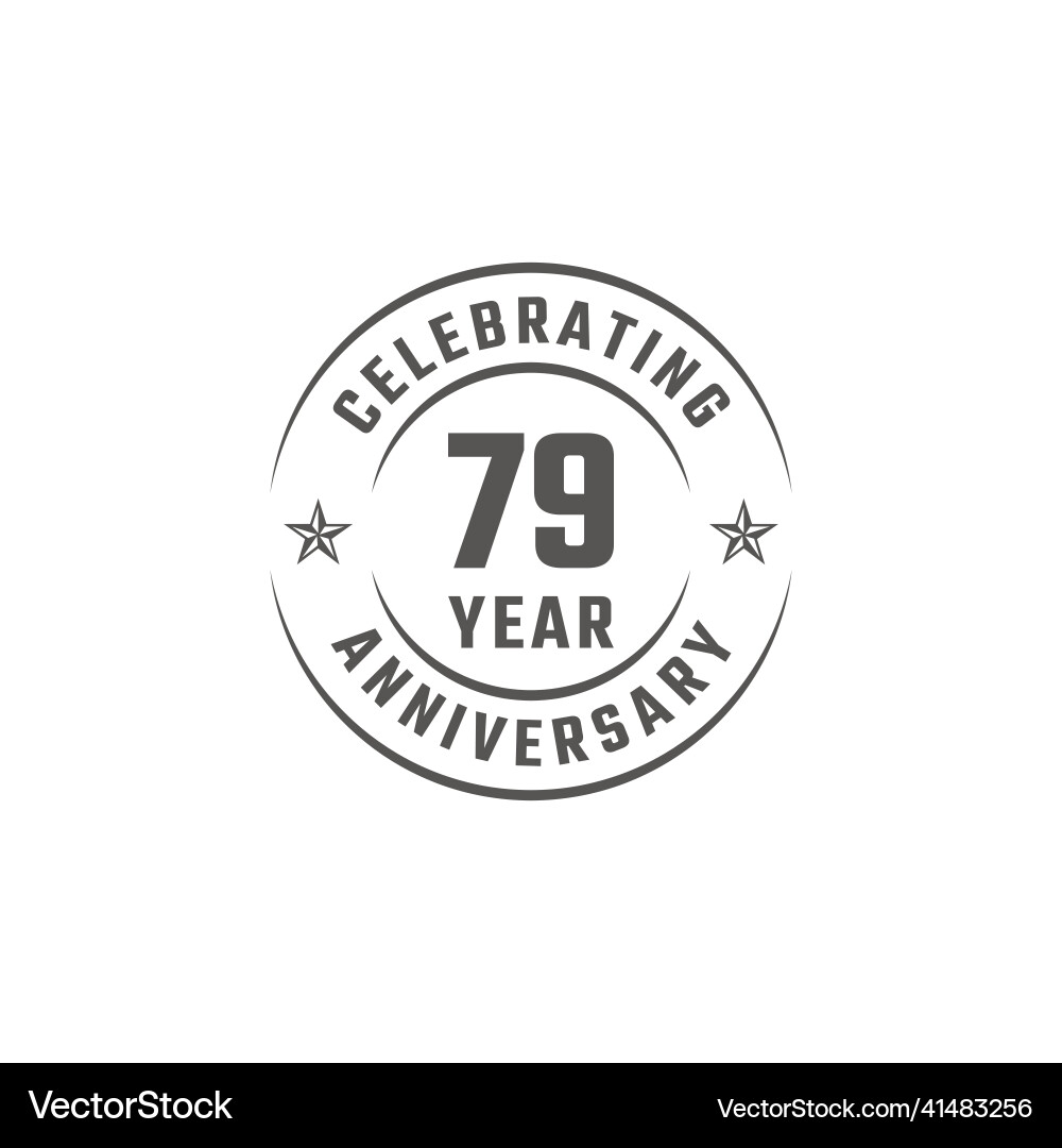 79 year anniversary celebration emblem badge Vector Image